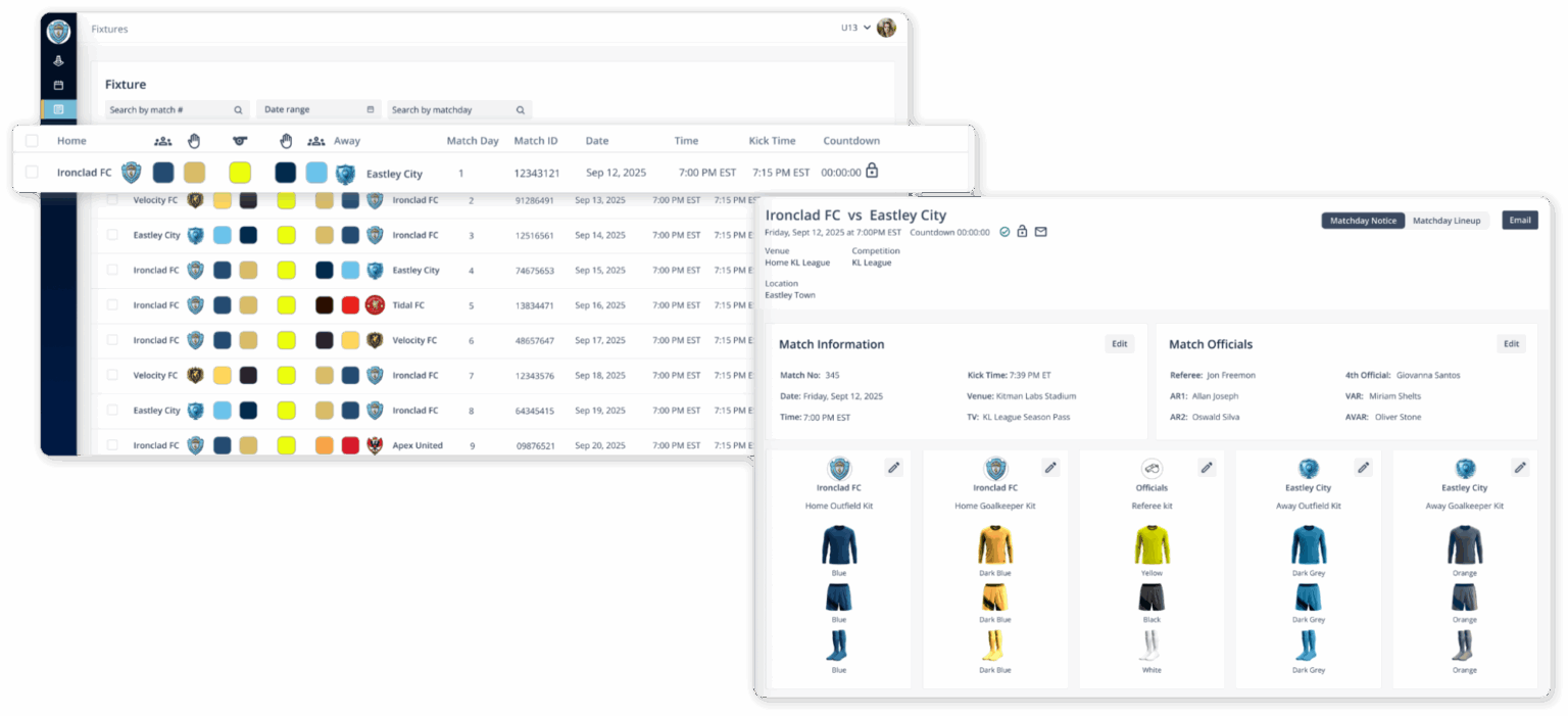 Smart Fixture Management for Modern Clubs & Leagues - Kitman Labs
